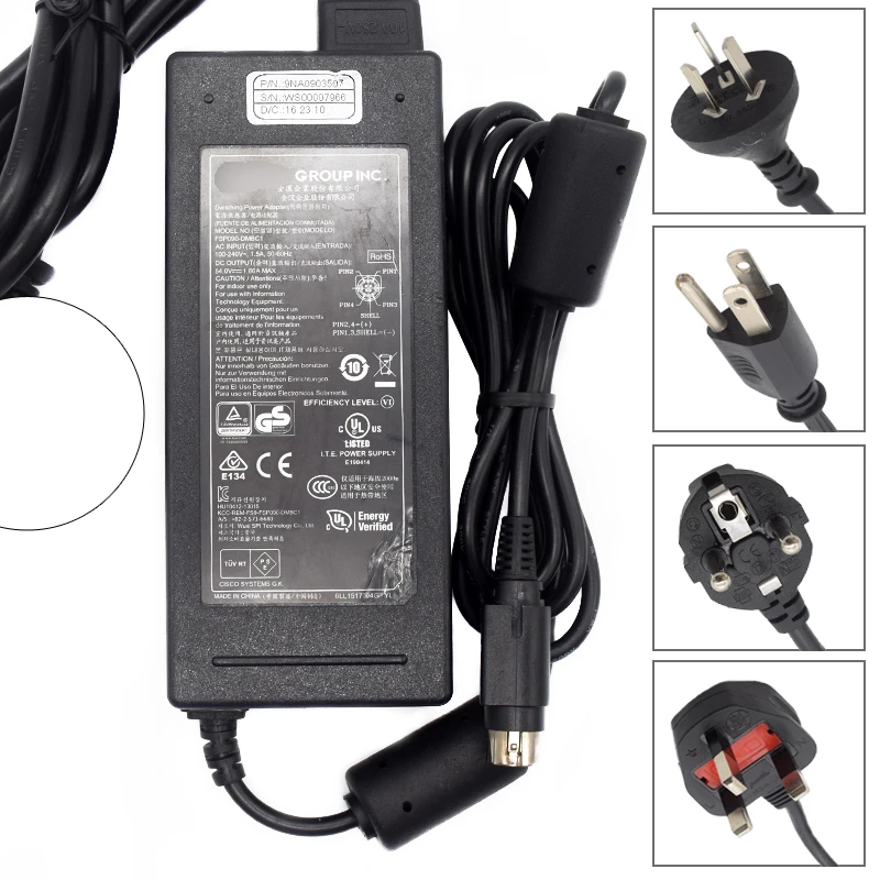 Used Charger Ac Adapter Power Supply For Cisco Sg200-10fp 10-port Poe ...