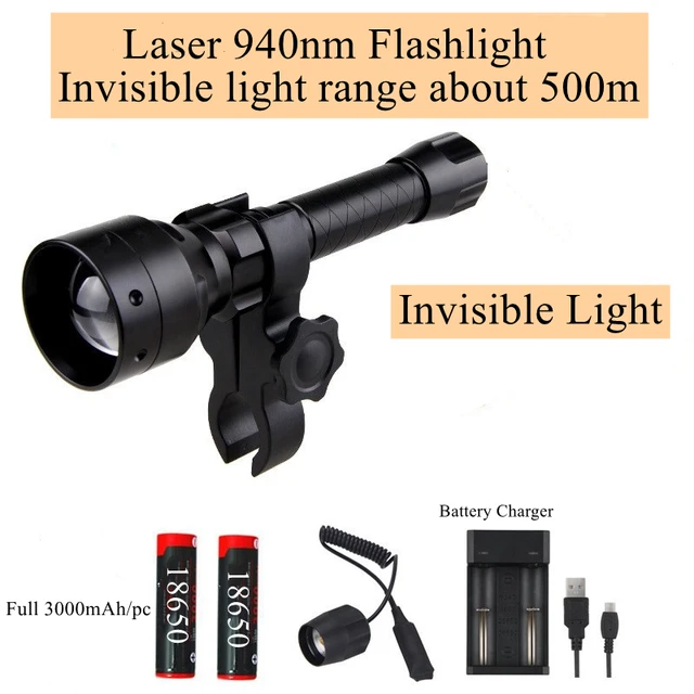 Hunting Flashlight Invisible Night Vision 850nm 800m 940nm 500m ...