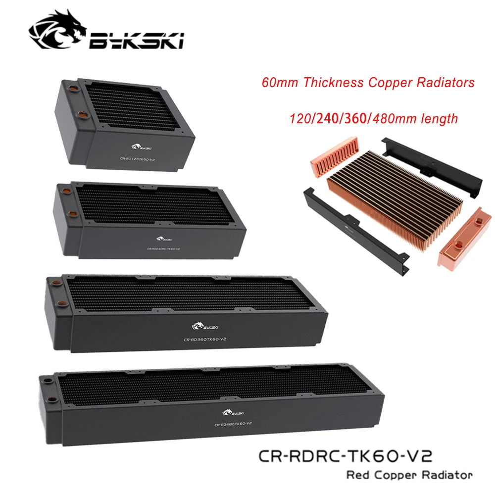 Bykski Copper Radiator RC Series High performance Heat Dissipation 60mm ...