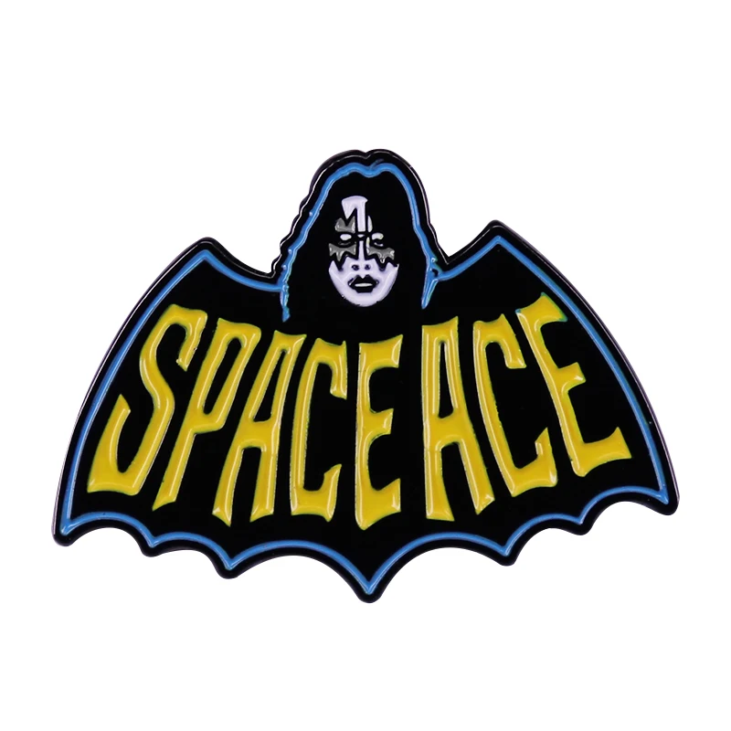 Lover Spaceman Pin Space Ace Brooch Frehley KISS Rock Band Badge ...