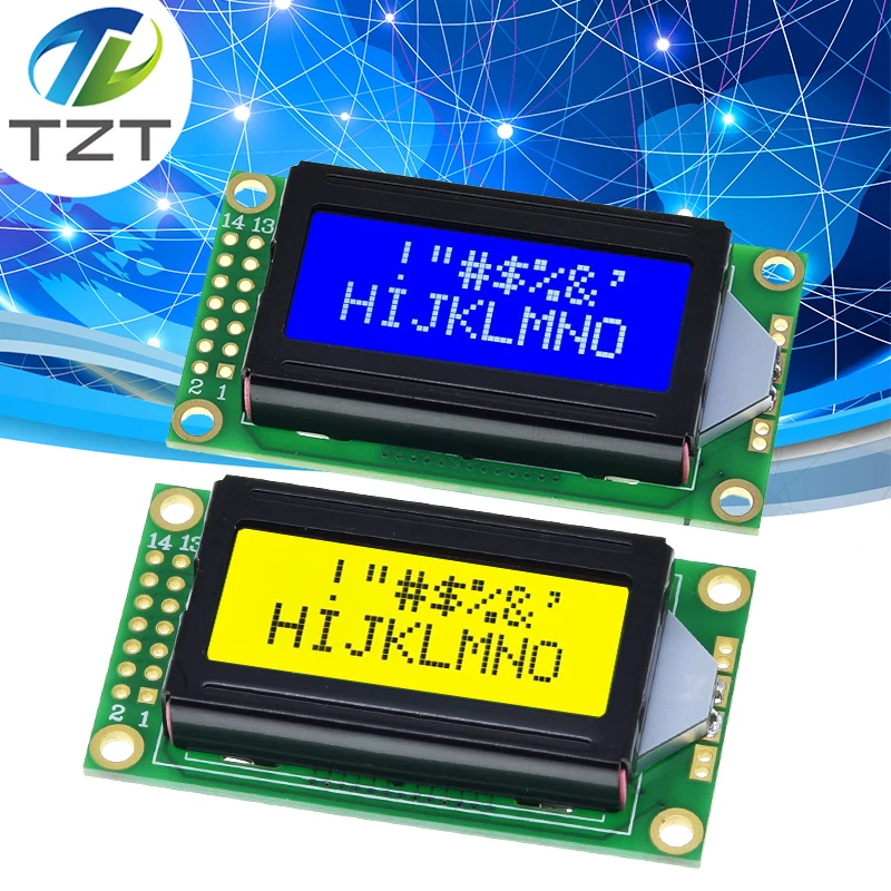 TZT-8-x-2-LCD-Module-0802-Character-Display-Screen-Blue-Yellow-Green ...