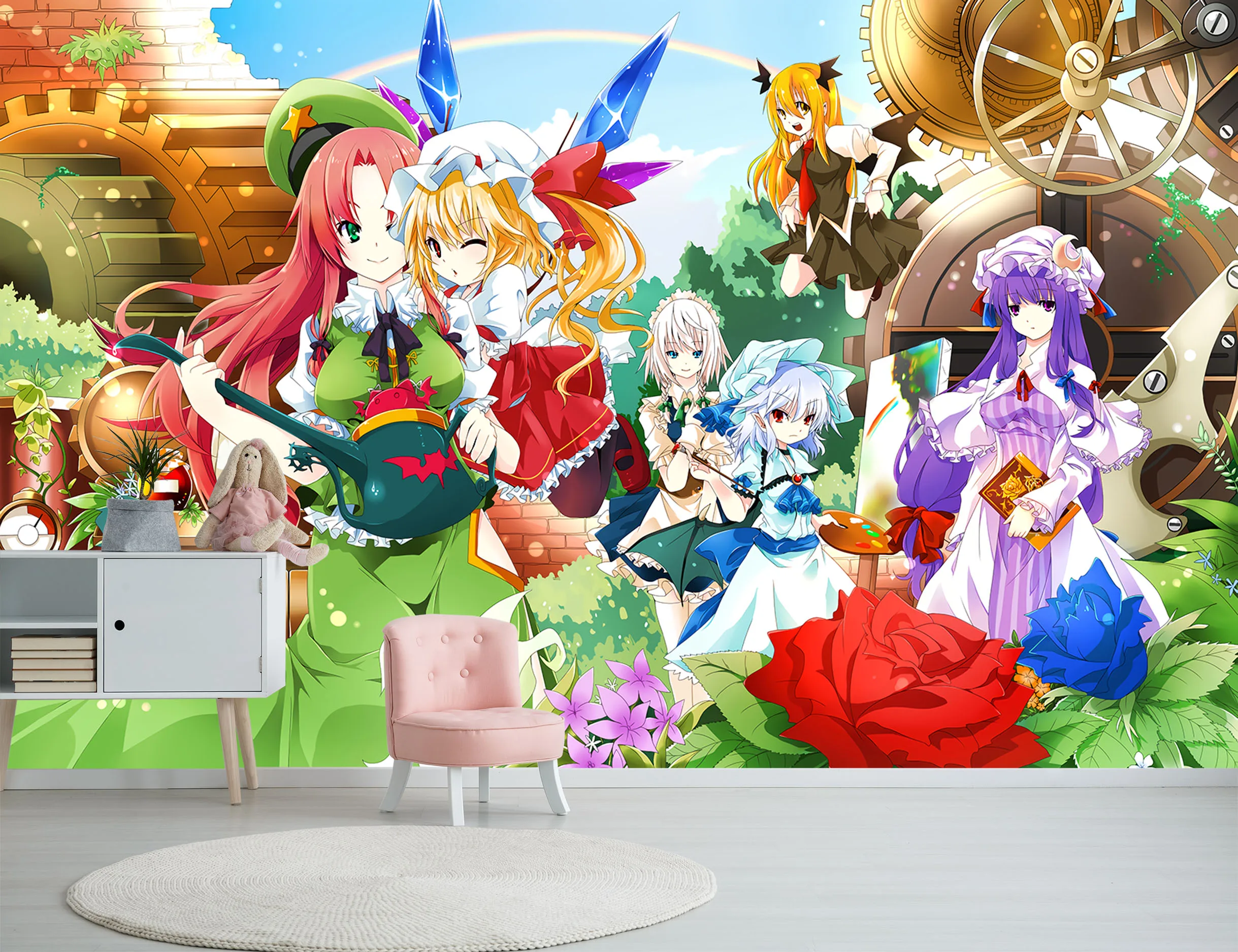 [Self Adhesive] 3D Touhou Project 274 Japan Anime Wall Paper mural Wall ...
