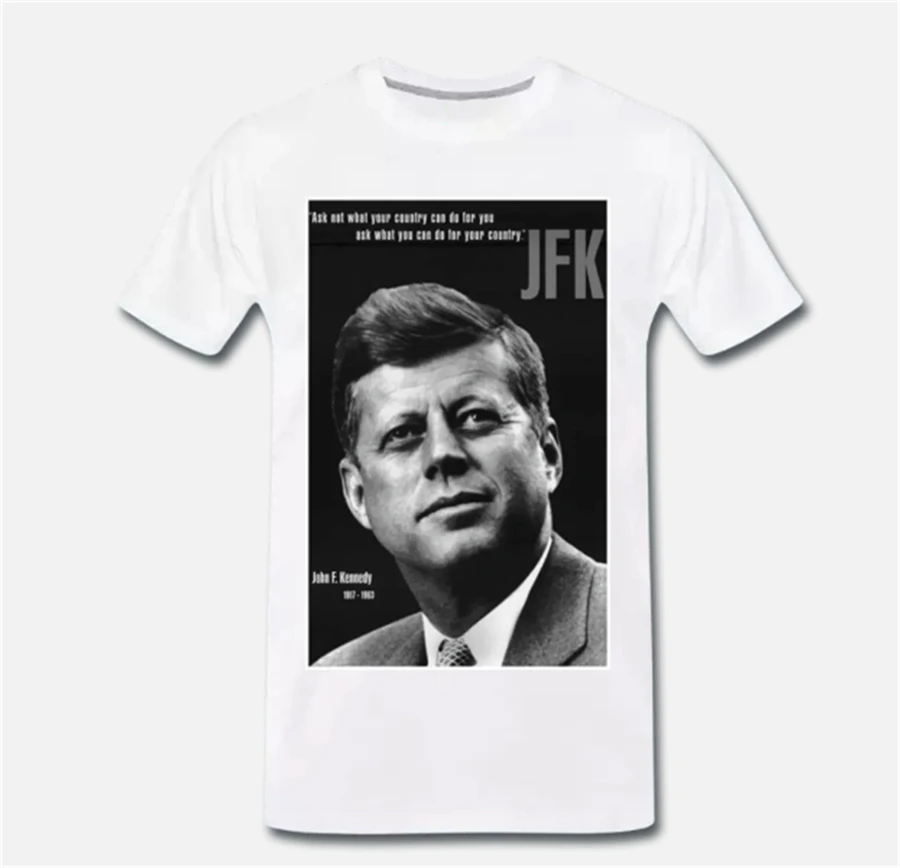 T shirts john fitzgerald kennedy jfk eua citação 3 s M L XL t shirt de ...