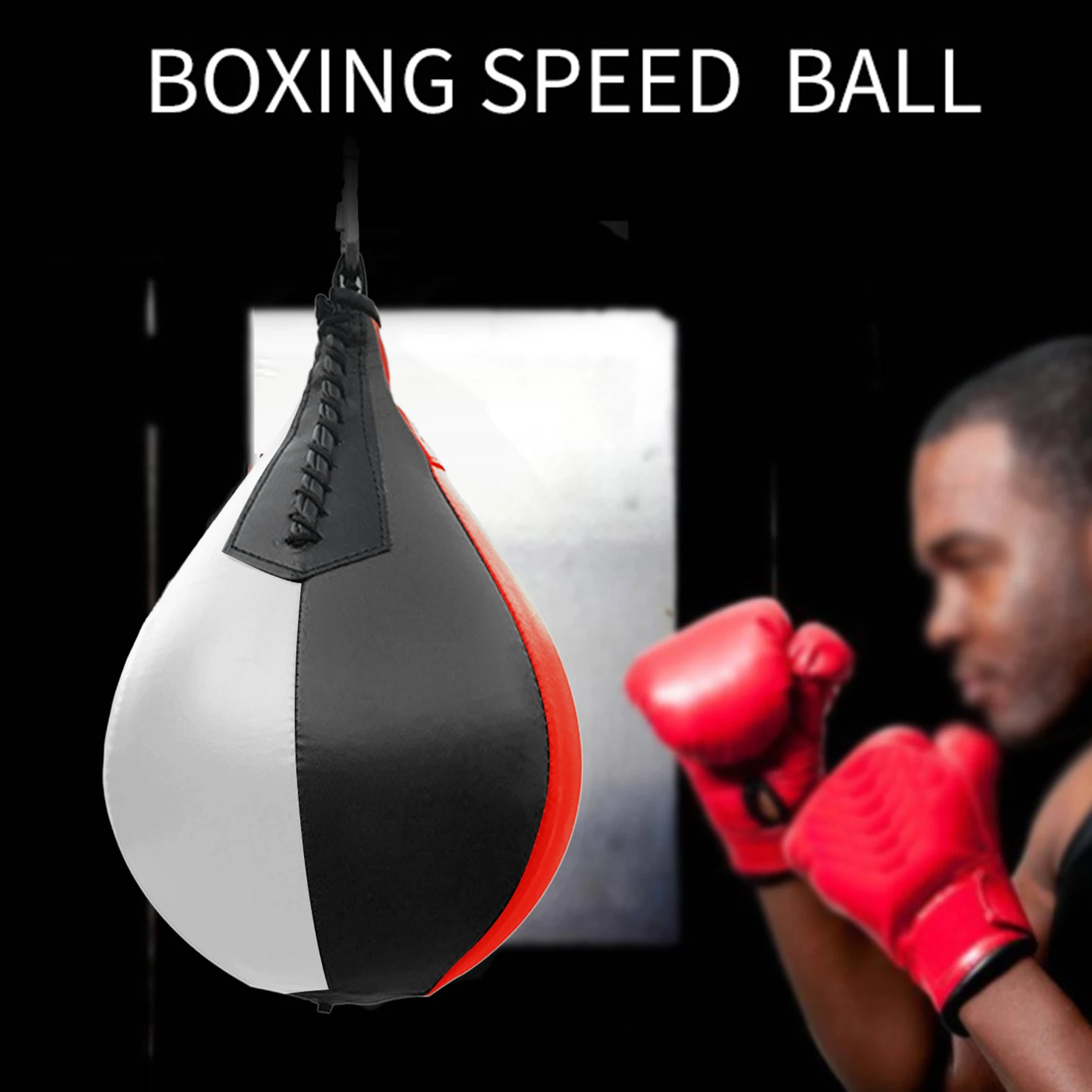 Leather-Boxing-Punching-Bag-Speedball-Ceiling-Ball-Sport-Speed-Bag ...