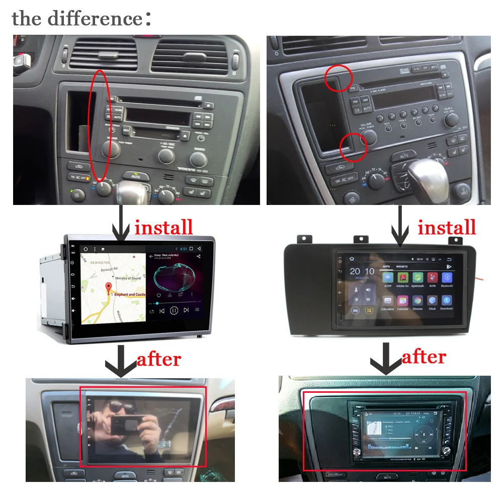 アンドロイド10.0 2 din ipsスクリーン車のdvdプレーヤーボルボS60 V70 XC70 2000 2001 2002 2003 2004マルチメディアプレーヤーラジオgps ...