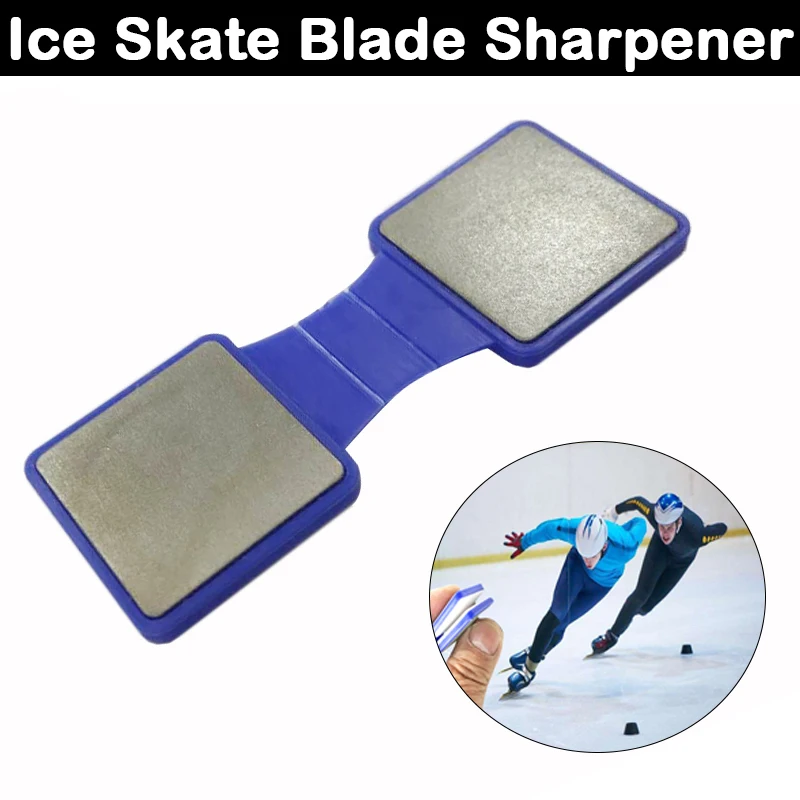 Ice Skate Blade Sharpener 600/1200 Grit Double Sided Portable Diamond ...
