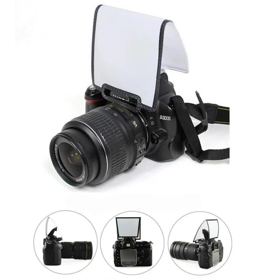 Soft Screen Flash Bounce Diffuser For Built-in Pop-up Flash For Canon ...