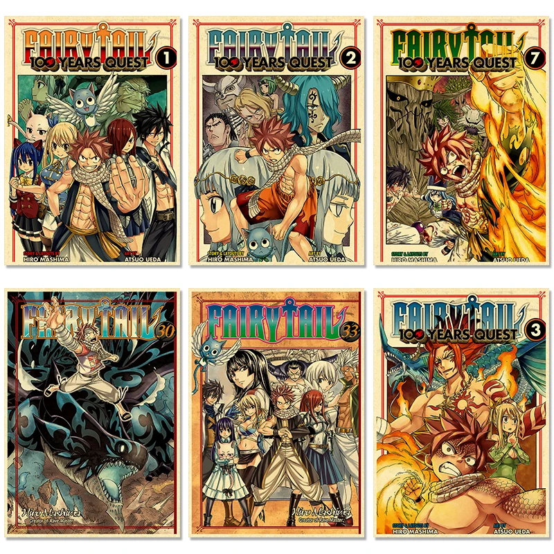Fairy Tail Anime Poster Decor For Home Posters Room Wall Pictur Kraft ...