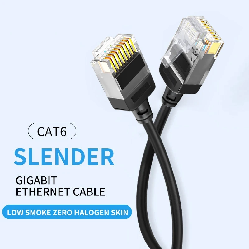 Ultrafine-Cat-6-Cabo-Ethernet-Cabo-Router-Cabo-de-Patch-Cabos-LAN-Magro ...