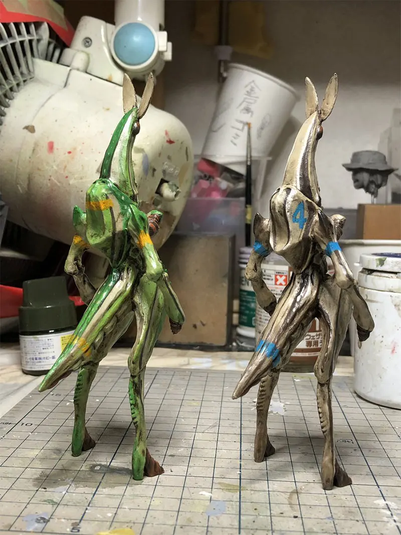 13CM Height Fashion Steampunk Locust Miniatures Modeling Unpainted ...