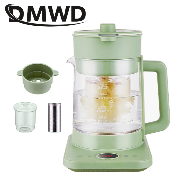 Electric Kettle Glass Teacup Heating Hot Water Boiling Flower Tea Maker ...