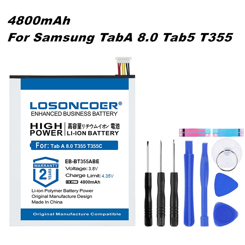 EB BT355ABE EB BT355ABA แบตเตอรี่สำหรับ Samsung Galaxy Tab A 8.0 Tab5 ...