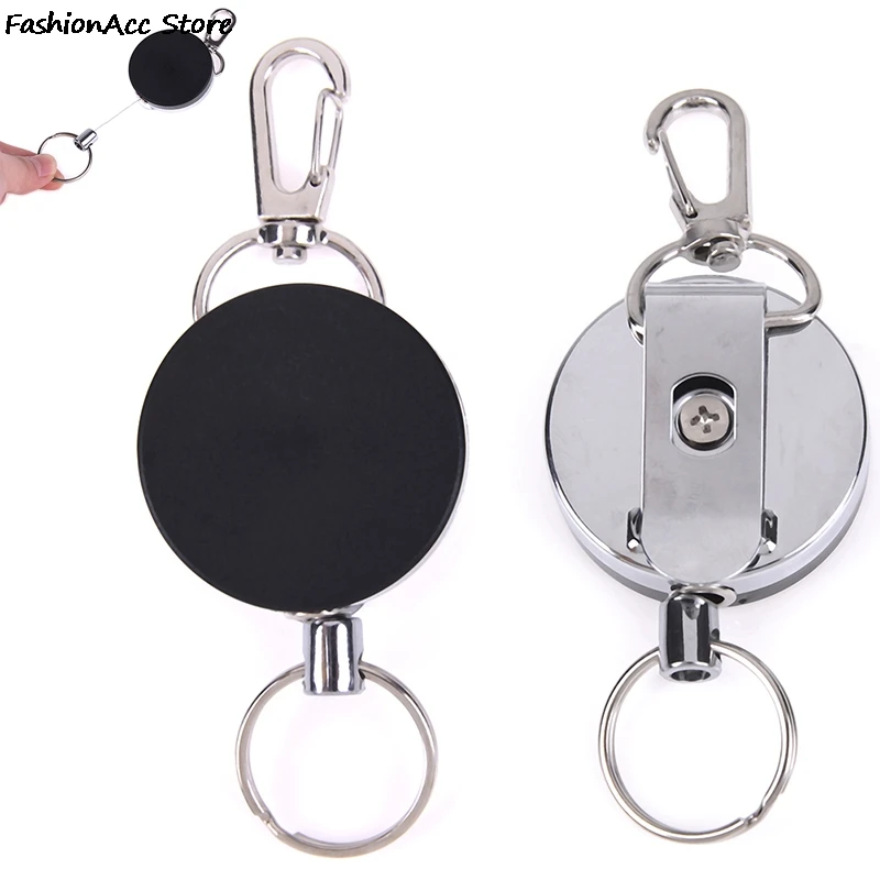 1PCS-Retractable-keychain-Resilience-Steel-Wire-Rope-Elastic-Casual ...