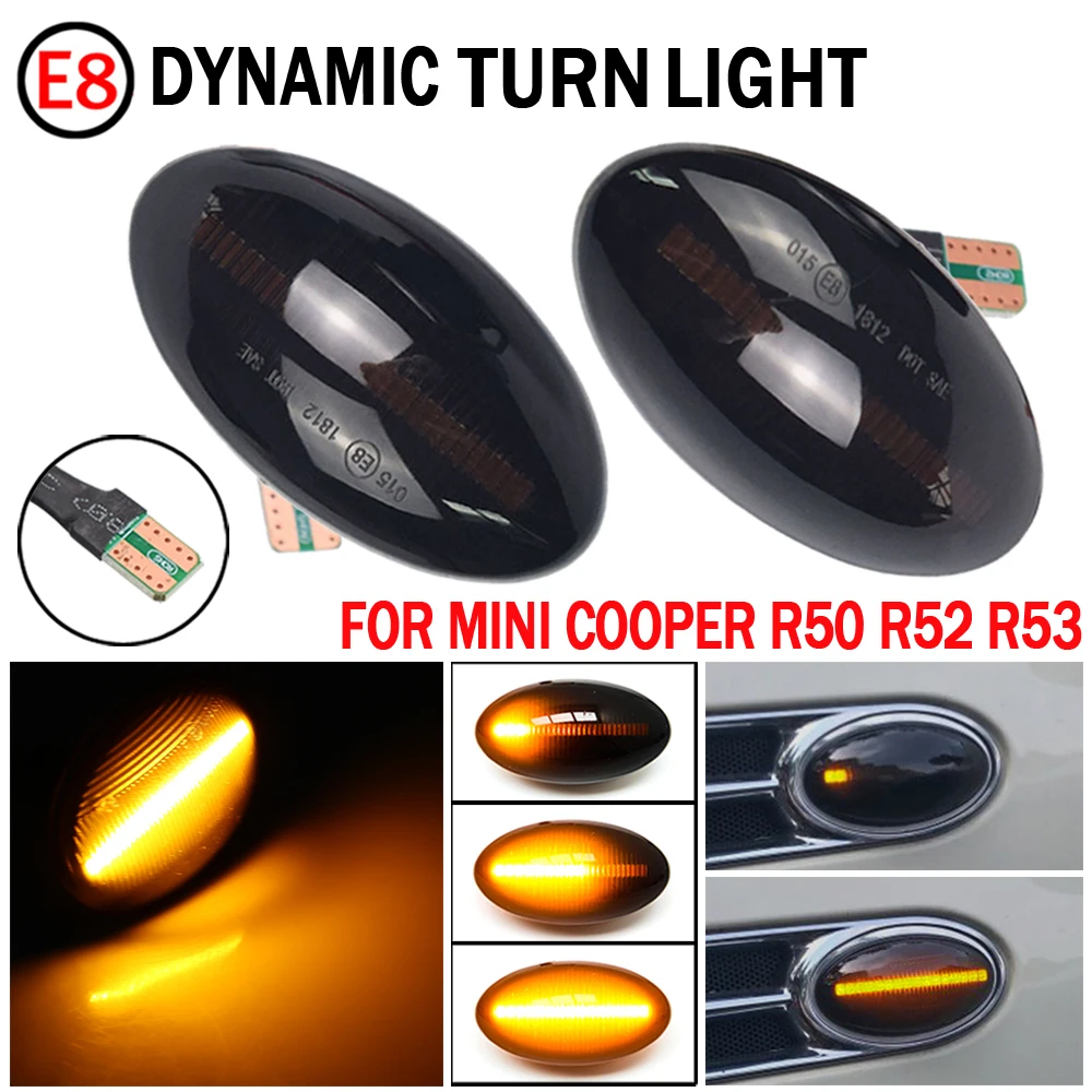 For Mini Cooper R50 R53 2002-2006 Dynamic Led Turn Signal Side Marker ...
