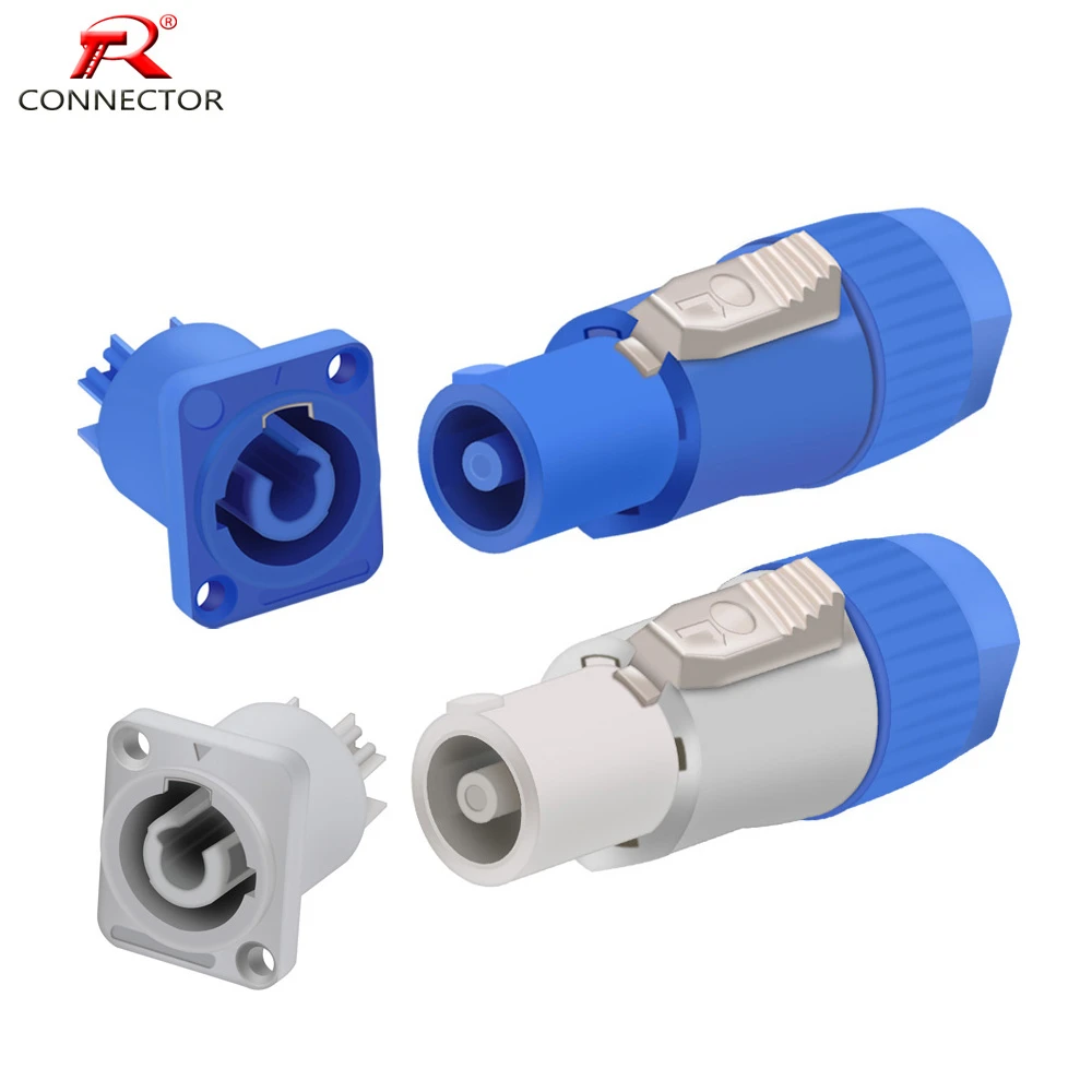 1set Powercon Connector Lockable Cable Connector + Chassis Socket For ...
