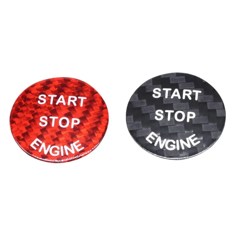 Carbon Fiber Sticker Car Engine Start Stop Button Decor Cover for Bmw ...