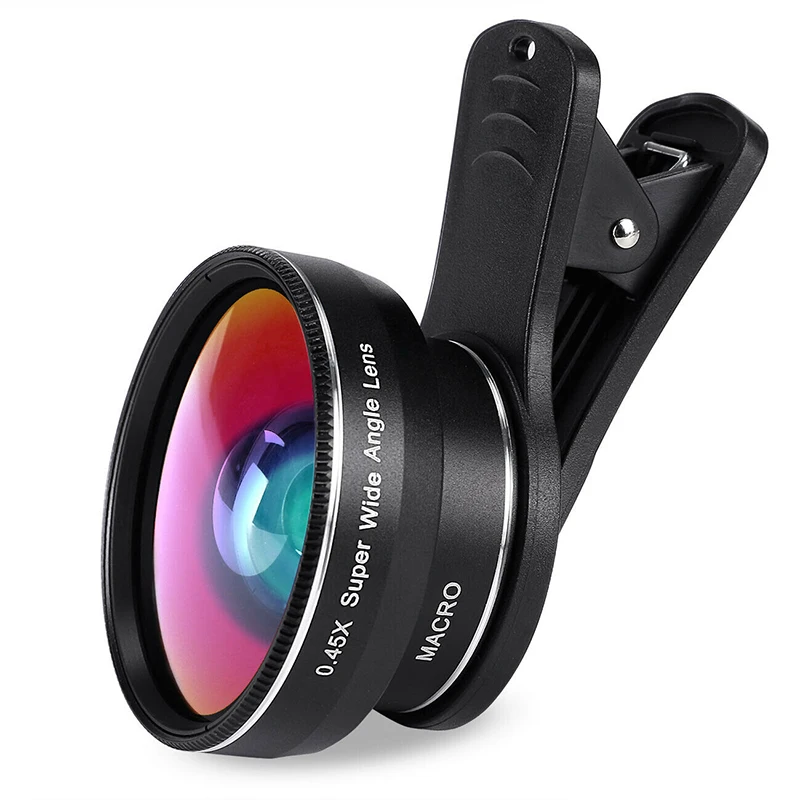 Phone Lens Kit 37MM 49UV 0.45x Super Wide Angle & 12.5x Super Macro ...