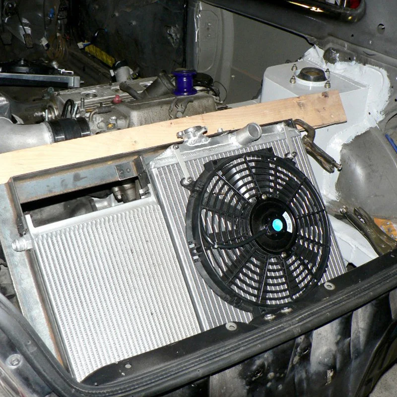 Universal 12 inch Car Water Oil Cooler Dc12V 90W Pull/Push Bend Black ...