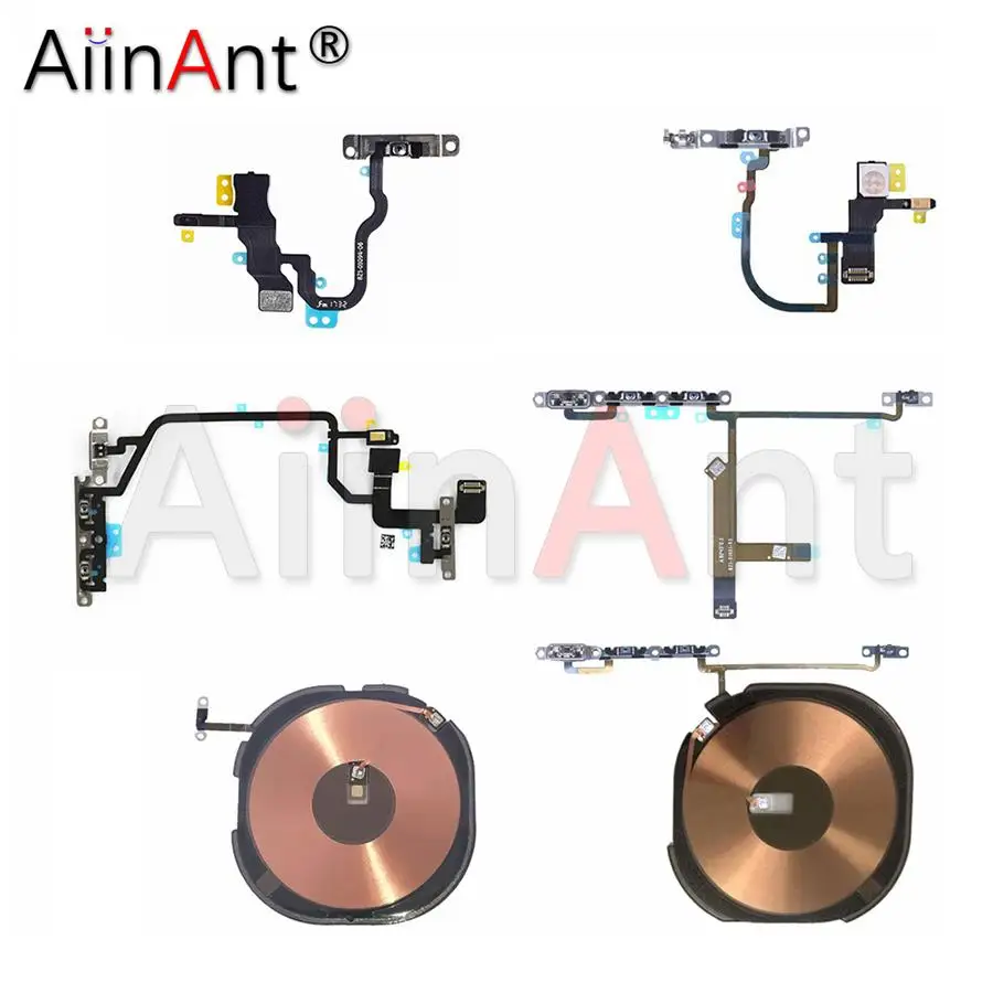 Original on/off Volume Buttons Mute Key Flash Light Wireless Charging ...