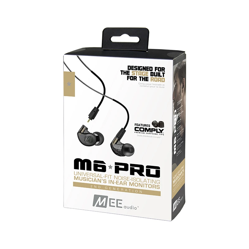 Original MEE M6 PRO 2nd Noise Canceling 3.5mm HiFi In Ear Monitors ...
