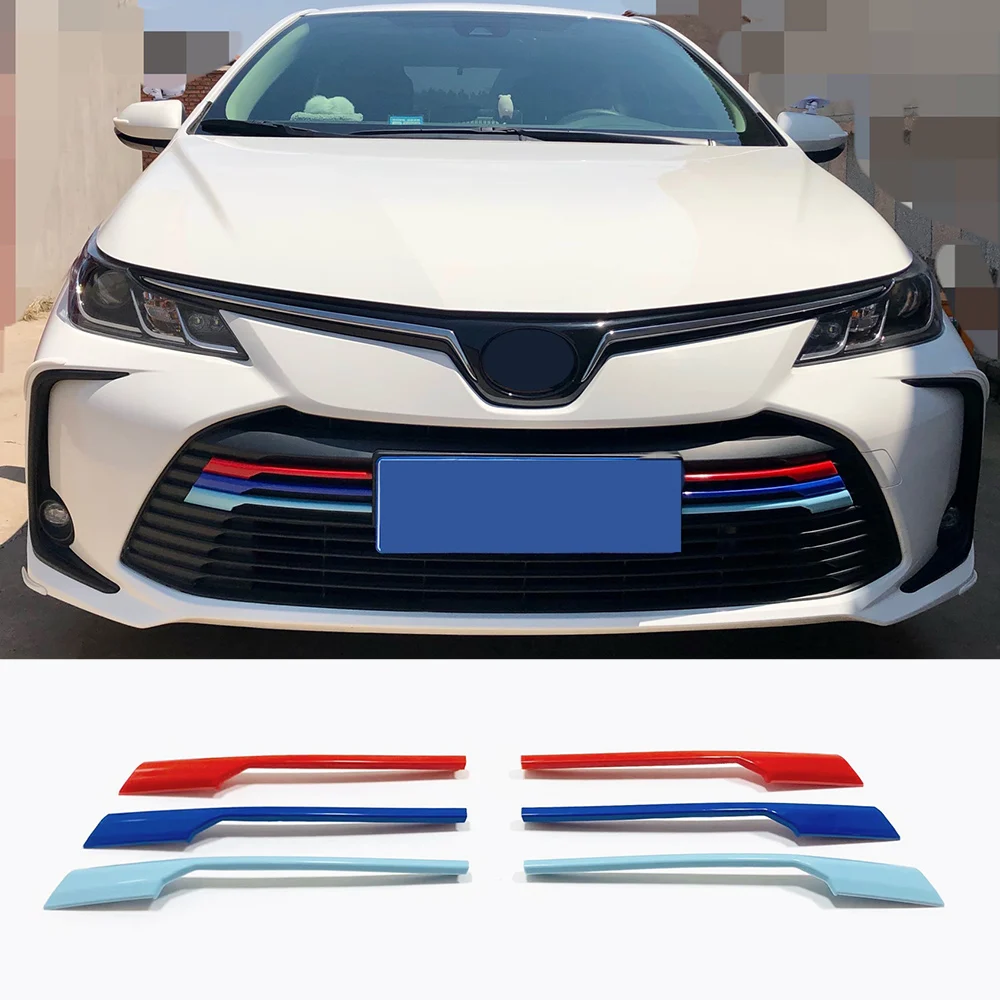 6PCS CAR STYLING GRILLE GRILL TRIM COVERS FOR TOYOTA COROLLA 2019 2020 ...