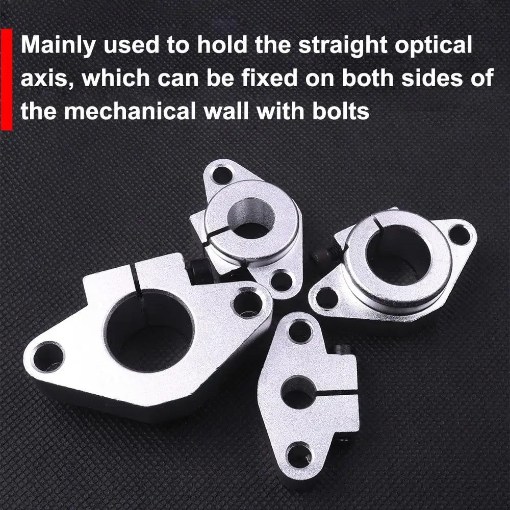 Hot-2PCS-8-12-16-20mm-SHF-Flange-Mount-Linear-Rail-Aluminum-Alloy-Shaft ...