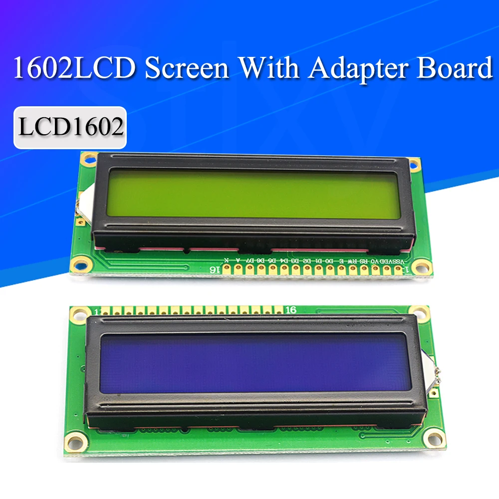 LCD1602 1602 LCD Module Blue / Yellow Green Screen 16x2 Character LCD ...