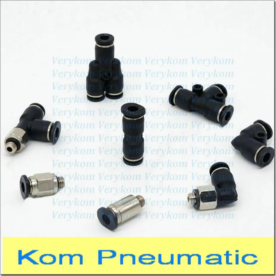 10pcs/lot Pneumatic 5MM Tube Fitting Male Straight Elbow Union Tee 5MM ...