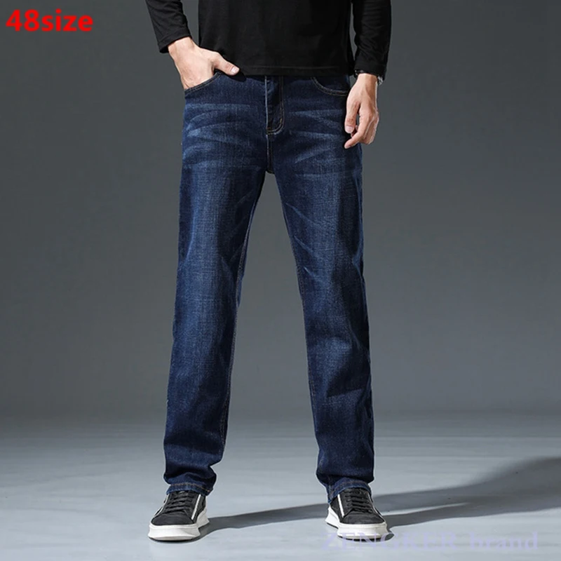 Large-size-stretch-men-s-jeans-men-s-straight-loose-fat-guy-pants-plus ...