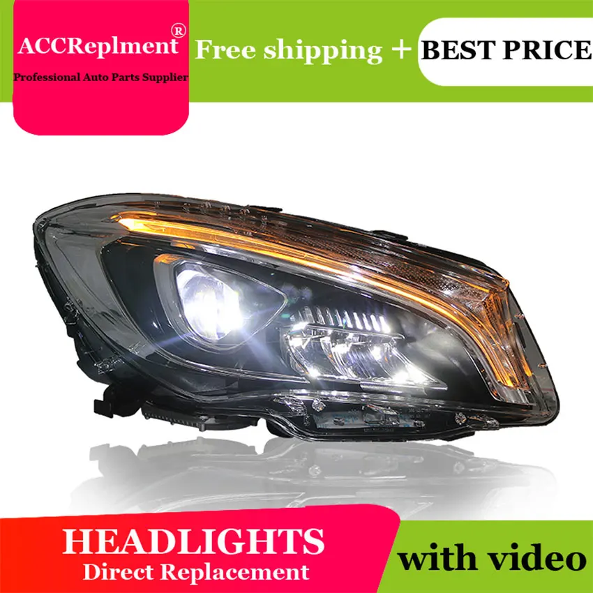 AUTO.PRO headlights for Benz CLA 2014-2019 car styling bi xenon lens ...