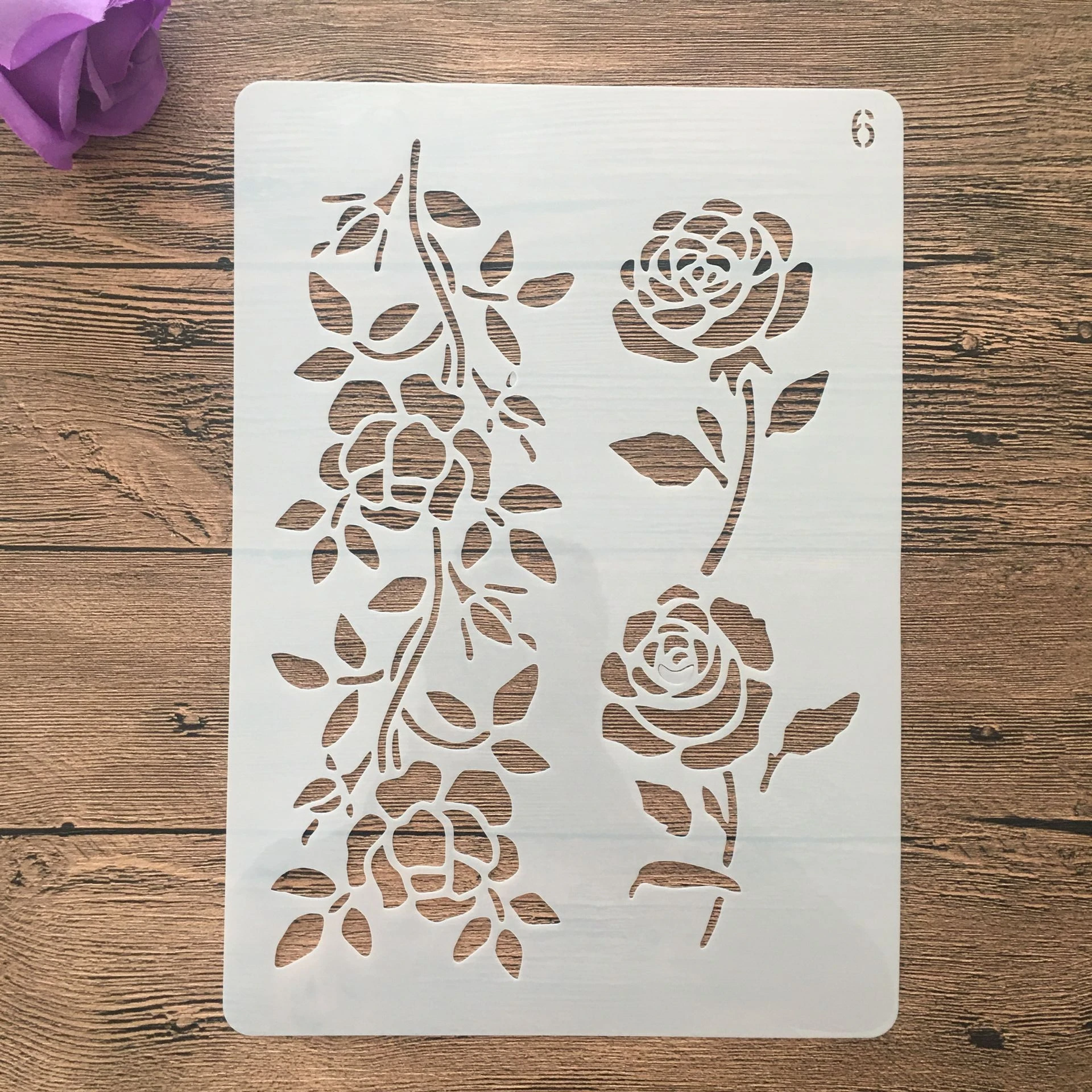 rose-A4-29-21cm-DIY-Stencils-Wall-Painting-Scrapbook-Coloring-Embossing ...
