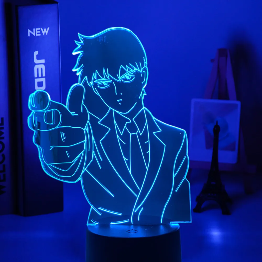 3d Lamp Anime Mob Psycho 100 Arataka Reigen for Bedroom Decor Night ...
