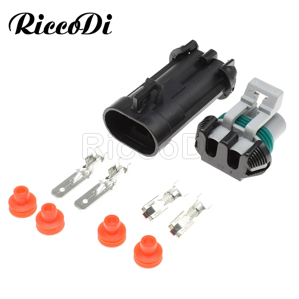 1 20kits 델파이 두콘 2 핀 암 수 커넥터 15363993 15363990 물 탱크 팬 라디에이터 플러그 도요타 지도 ...