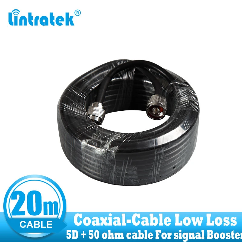 Low loss 20 Meters Coaxial Cable N Male To N Male for Cell Phones 2G 3G ...