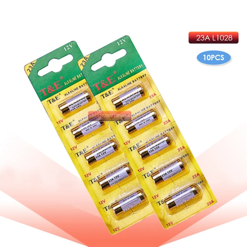 10pcs/2pack 23a Batteries 12v Alarm-remote Primary Dry Alkaline Battery ...