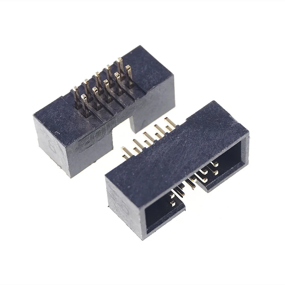 10 Pcs 1.27mm x1.27 mm Box Header 2x5 Pin 10 Pin Dual Rows Through Hole DIP type Straight Male ...