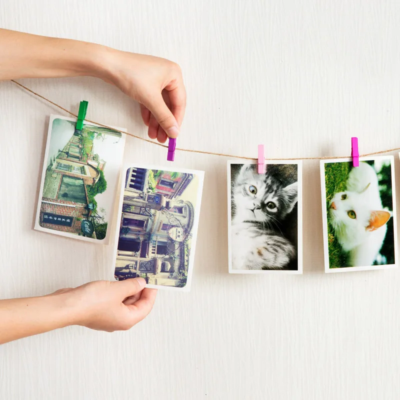 30/50Db 3,5 Cm Színű Fa Klip Diy Fotófal Fotóalbum Dekoráció Snack ...