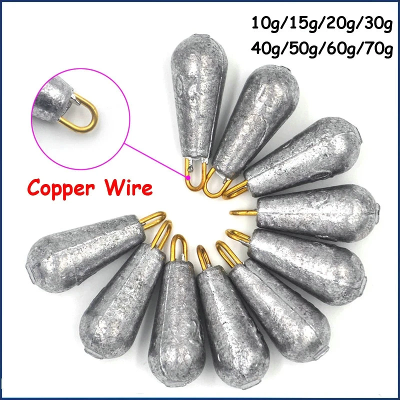 DoU 5PCS/Lot Weight Size 10g/15g/20g/30g/40g/50g/60g/70g Water Droplets ...