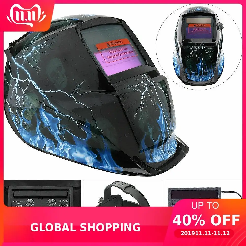 Lightning skull Face Mask / Electric Welding Mask / Weld Cap Adjust ...
