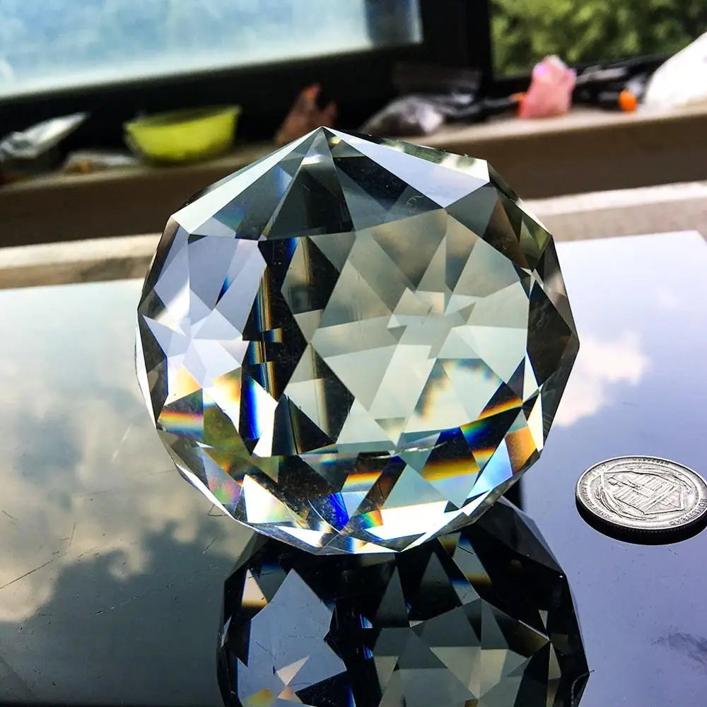 80mm Prisms Ball Cut Crystal Prisms Glass Ball Family Hotel Photography ...