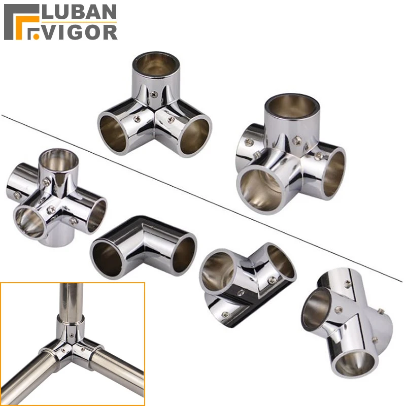Zinc alloy connector for 25mm tube pipe Movable fastening Clothes rack ...