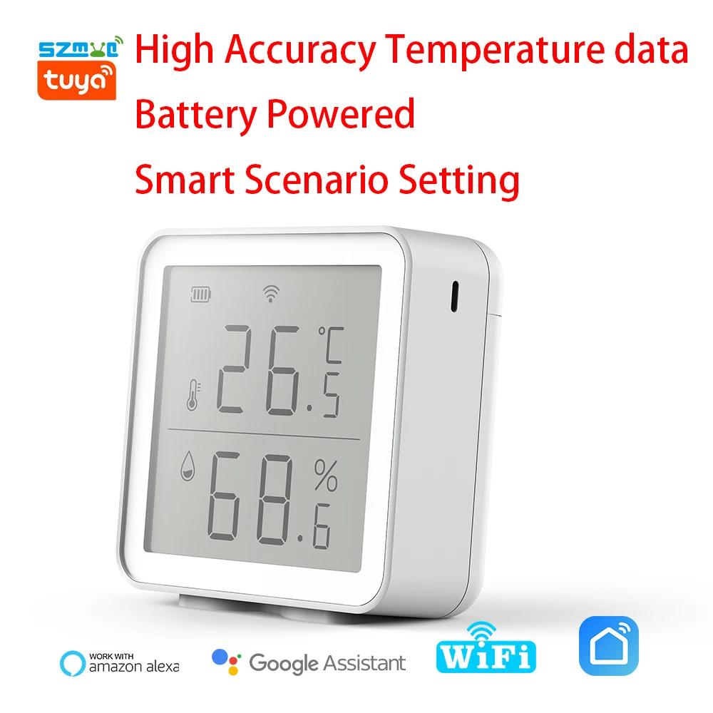 Tuya Temperature Humidity Sensor Mini LCD Digital Display, 46% OFF