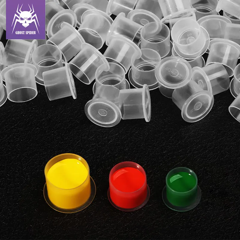 Professional 500pcs Disposable Plastic Tattoo Ink Cups Permanent Makeup ...