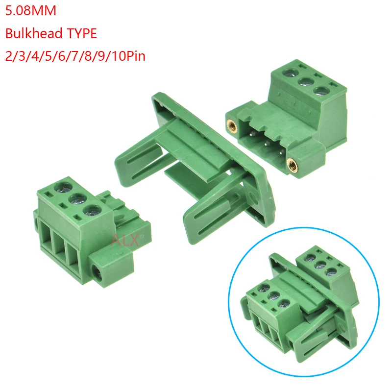 5SETS 2EDGWC 2edg 2/3/4/5/6/8 pin 5.08MM pitch pluggable screw terminal block 5.08 connector ...