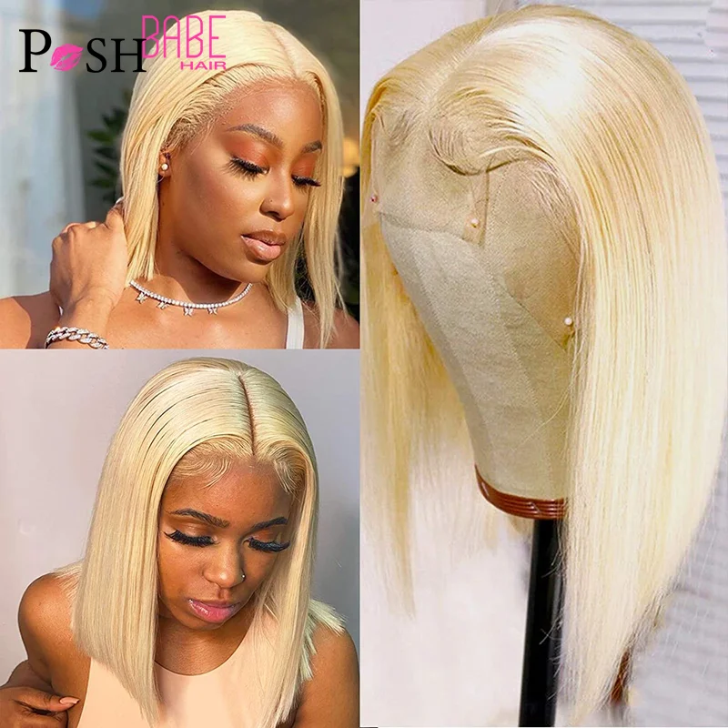 13x1 4x4 13x4 Bob Wig 613 Honey Blonde Bob Lace Front Human Hair Wig ...