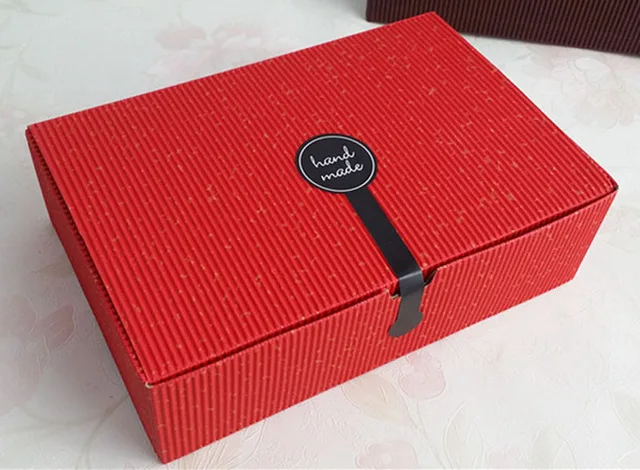 Blue Red Kraft Paper Corrugated Packaging Boxes Cake Box Food Packaging ...