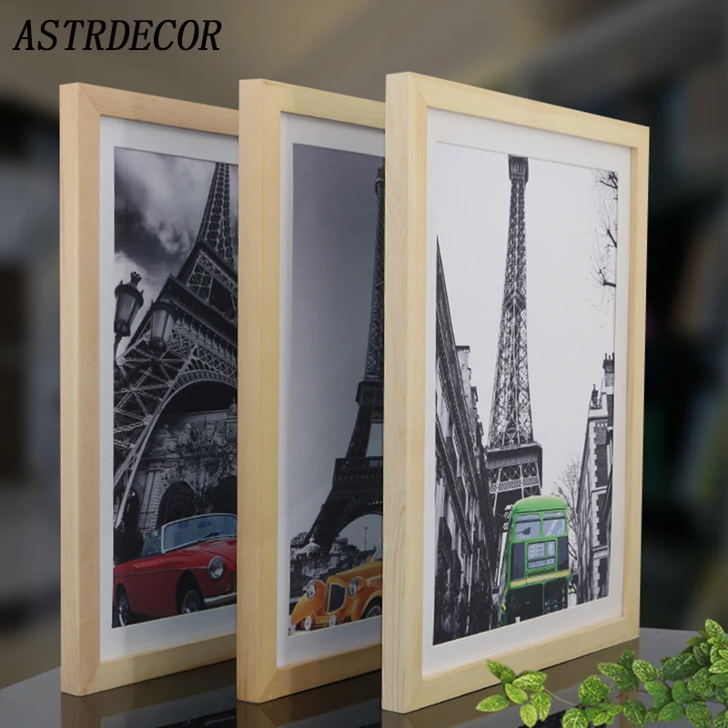 ASTRDECOR-Wooden-Frame-A4-A3-Black-White-Wooden-Nature-Solid-Picture ...