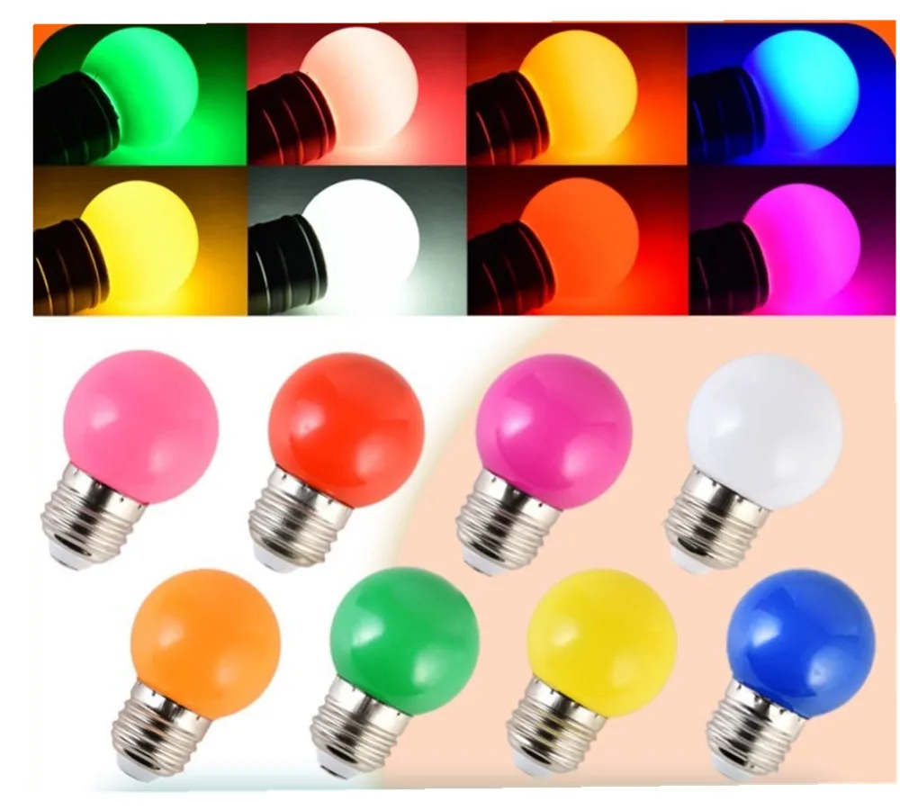 10PCS-LED-Blubs-1W-2W-3W-5W-E27-B22-Indoors-Red-Blue-Green-White-Warm ...