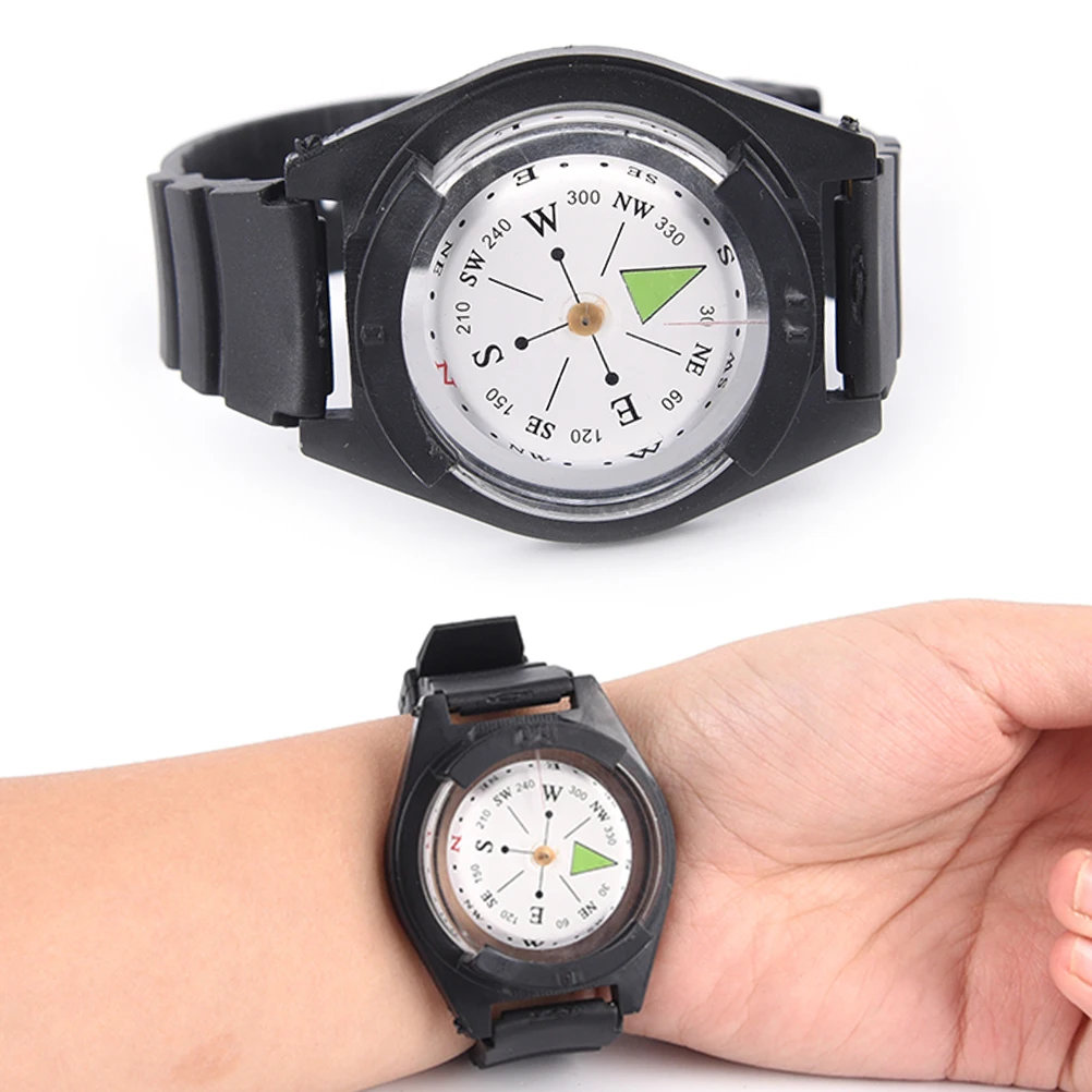 High-Quality-Hiking-Watch-Black-Band-Tactical-Wrist-Compass-For ...