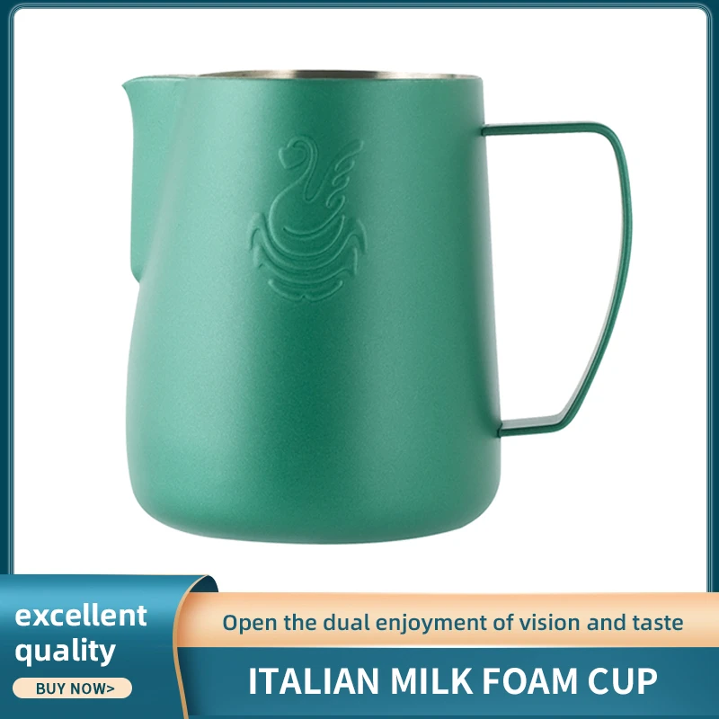 Jibbi Milk Cappuccino Steaming Frothing Pitcher 304 Non-stick Milk Jug ...